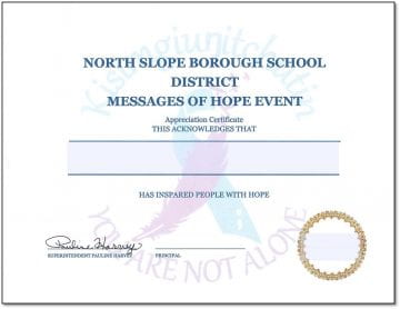 ‘Hope On The Slope: Messages of Hope in the North Slope Borough Schools ...